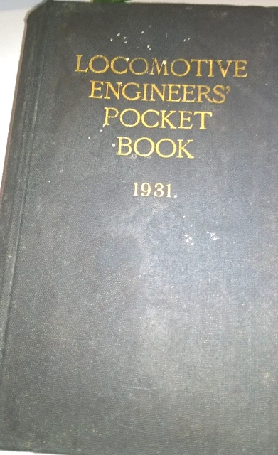 LOCOMOTIVE ENGINEERS POCKET Book 1931 £6.00 - PicClick UK