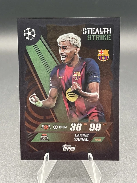 LAMINE YAMAL STEALTH Strike Topps Match Attax 2025/2026 Barcelona 25/26 ...