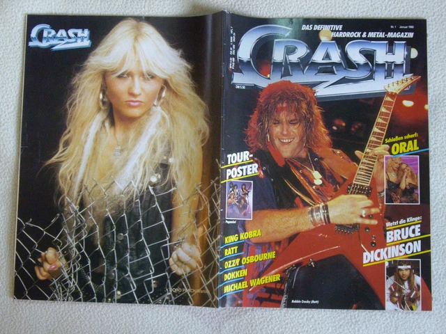 CRASH METAL MAGAZIN Nr. 1 - 1986 Twisted Sister Ratt Dokken Bruce ...