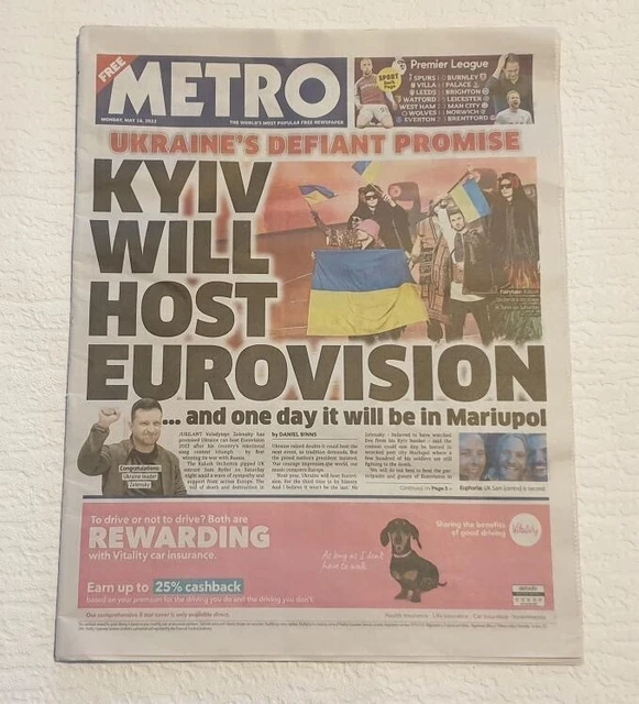 METRO NEWSPAPER (UK) May 16th 2022 £3.99 - PicClick UK