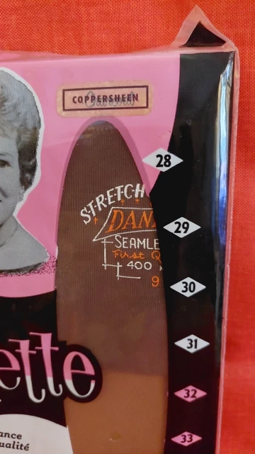 VINTAGE PANTYHOSE VERY RARE Les Bas Paulette Stockings Color Suntan ...