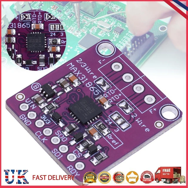 MAX31865 PT100/PT1000 RTD Temperature Sensor Detector Module Amplifier ...