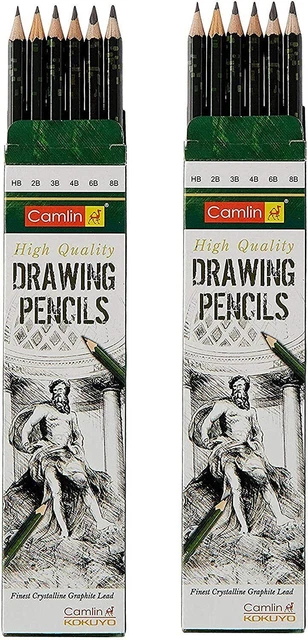 CAMLIN KOKUYO DRAWING Pencil 6 DIFFERENT DRAWING PENCIL IN 1 BOX PACK ...