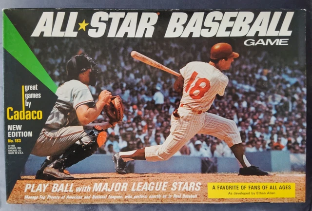 1968 CADACO ALL STAR BASEBALL Edition 183 BOARD GAME/UNPUNCHED 1975 ...
