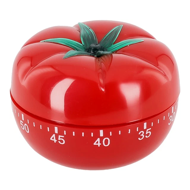 COUNTDOWN TIMER FOR Cooking Tomato Shaped Mechanical Timer with Clear ...