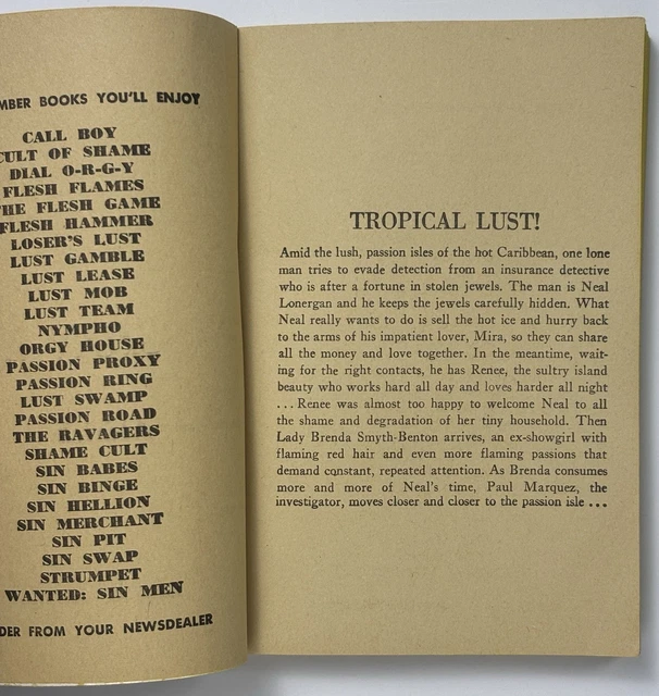 PASSION ISLE CURT Aldrich (Evening Reader) Greenleaf Sleaze Paperback ...