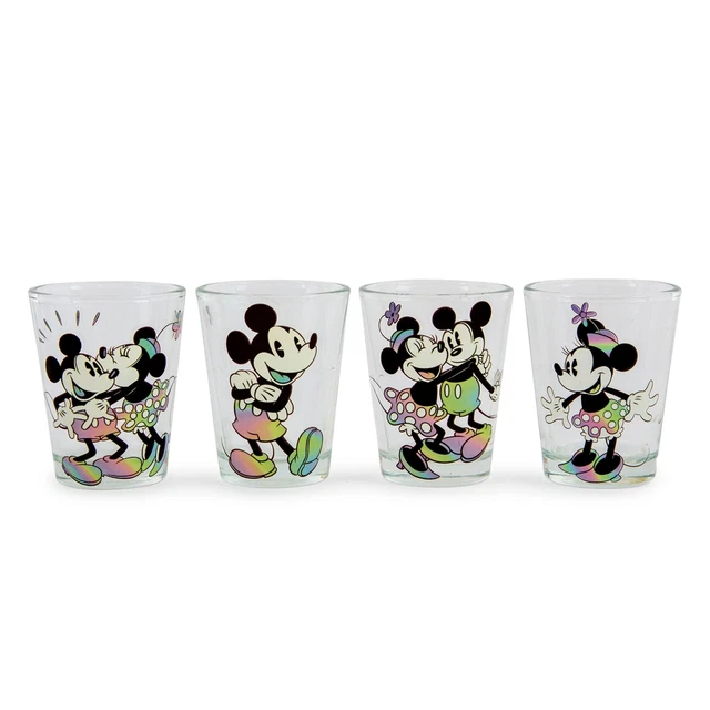 DISNEY MICKEY ET Minnie Mouse Arc-en-Ciel 2-Ounce Mini Shot Lunettes ...
