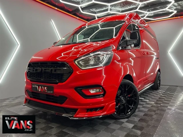 2021 71 FORD Transit Custom Van L2H2 Limited Elite Edition In Red 170 £ ...