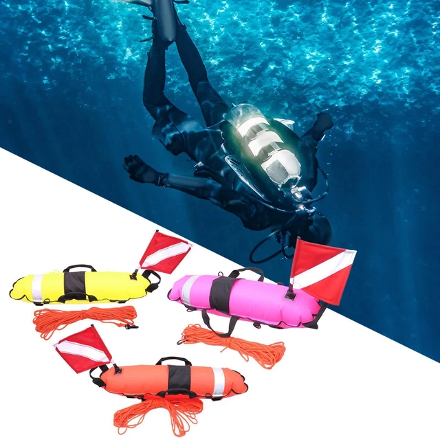 HIGH VISIBILITY FREEDIVING Buoy Float with 25M Ropes for Free Diving ...