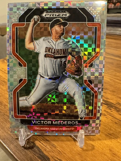 VICTOR MEDEROS 2022 Panini Prizm Draft Picks Power Plaid Prospect RC ...