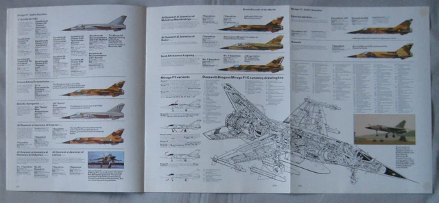 AIRPLANE MAGAZINE ISSUE 67 Dassault Mirage F1 cutaway drawing & poster ...