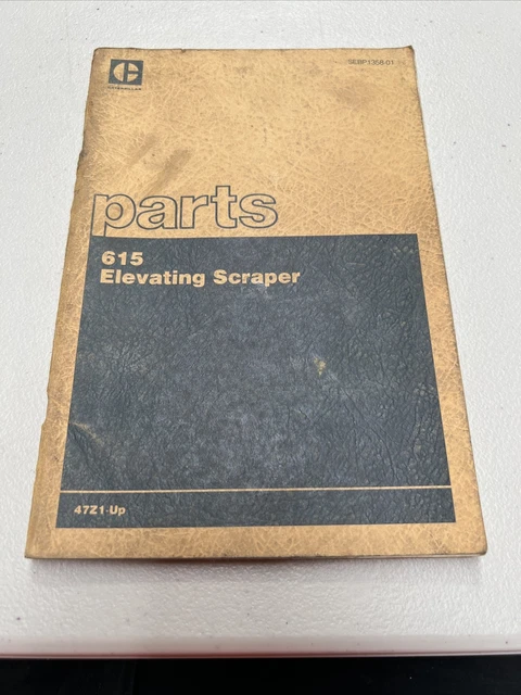 CAT CATERPILLAR 615 Elevating Scraper Parts Book Manual 47Z1-Up $69.99 ...