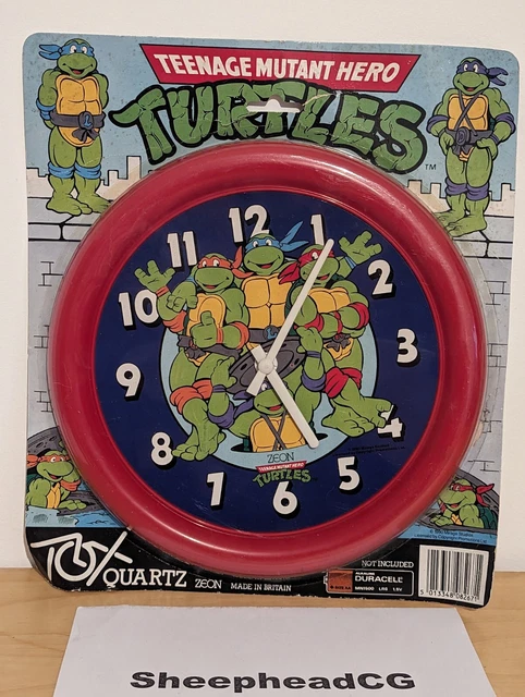 OROLOGIO DA PARETE vintage Teenage Mutant Ninja Turtles 1990 Mirage ...