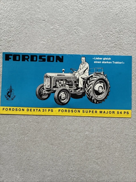 ORIGINAL PROSPEKT FORDSON Dexta Super Major Traktor Schlepper ...