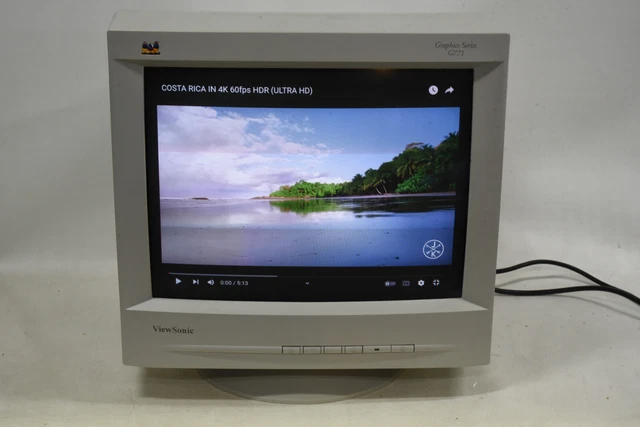 VIEWSONIC G771 17& CRT VGA Computer Monitor Vintage Computing/Gaming ...