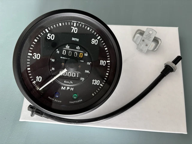 TRIUMPH TR6 SPEEDOMETER Smiths SN6409/08A fully restored, NOS glass and ...