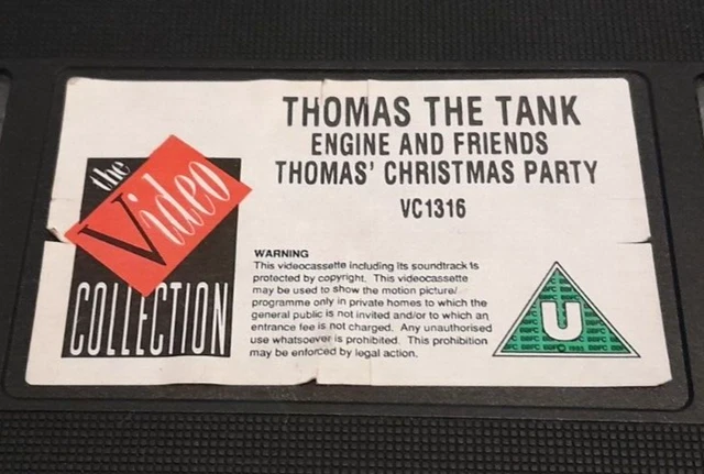 THOMAS THE TANK Engine Thomas' Christmas Party C3 Tape Only Pal Vhs ...