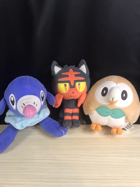 POKEMON PLUSH TOYS, Rowlet, Litten, Popplio Official Pokemon Tomy Plushies! £19.99 - PicClick UK