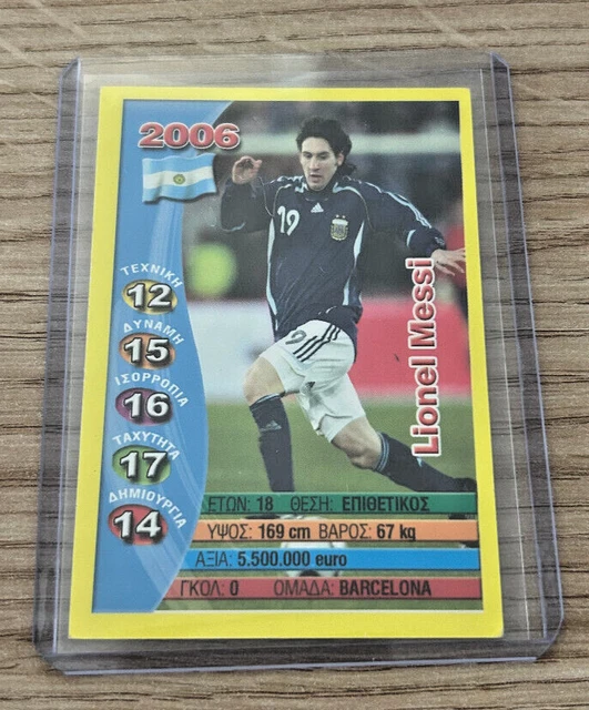 CARTE LIONEL MESSI Argentina World Cup 2006 Rookie Card avec maillot ...
