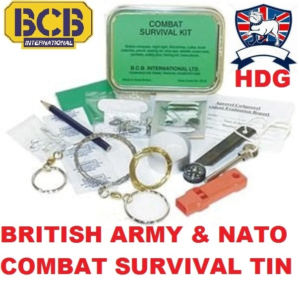 BRITISH ARMY BCB Combat Survival Kit Tin Sas Sf Raf Military Marines ...