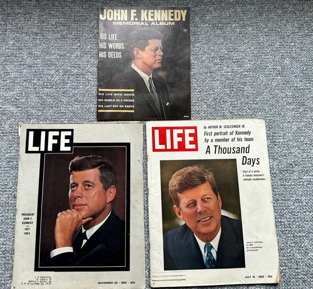 LIFE MAGAZINE PRESIDENT John F. Kennedy November 29 1963 & 7/16/65 ...
