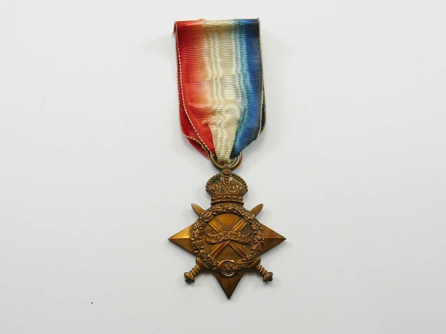 WW1 1914-15 STAR Medal To: 16277 Pte T Rowlands Leicestershire Regiment ...