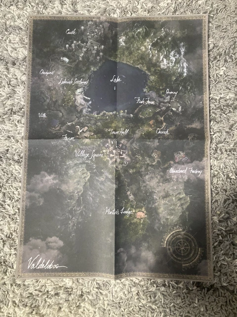 RESIDENT EVIL 4 Remake Collector's Edition - Map Poster - New out of ...