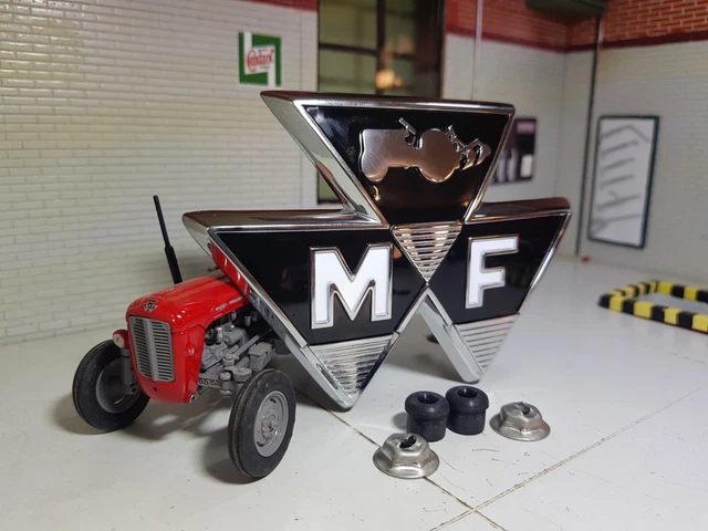MASSEY FERGUSON MF 35 835 FE35 Tractor Front Black Motif Badge 828136M1 ...