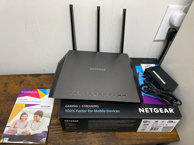 NETGEAR NIGHTHAWK AC1900 Smart Wi-Fi Router Model R7000 No Ethernet ...