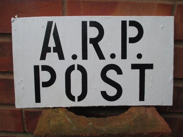 WW2 BRITISH REPRO Wooden Sign ARP POST Home Front Reenactment Civil ...