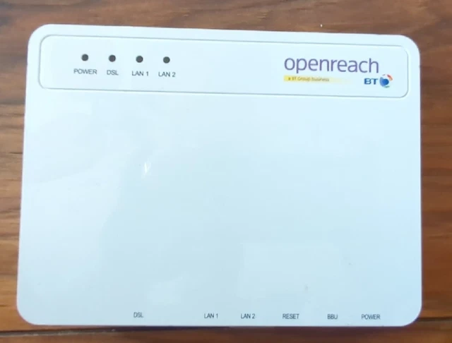 BT OPENREACH FIBRE VDSL2 Modem - ECI Telecom - B-Focus V-2FUB/r Rev B ...