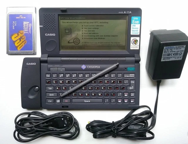 CASIO CASSIOPEIA A-11A on Windows CE RARE Vintage PDA Pocket Computer ...