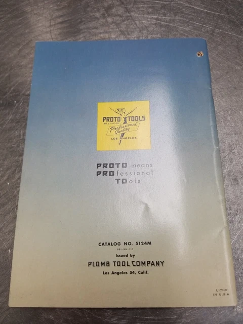 VINTAGE 1950/51 PROTO Tools Catalog w/ Price List - Flying Lady - 5124M ...