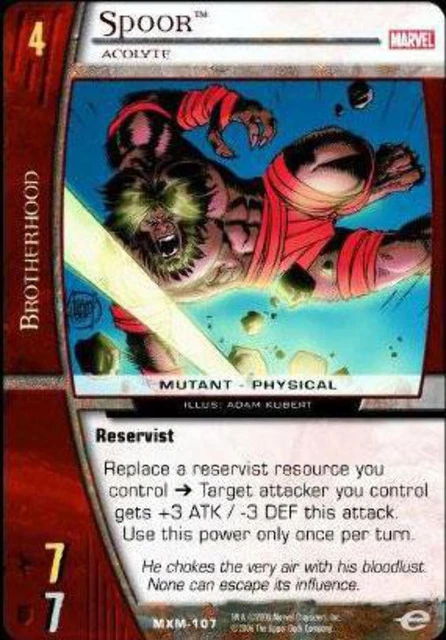SPOOR, ACOLYTE - MXM X-Men - Vs System CCG TCG DC Marvel EUR 1,00 ...