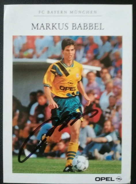 MARKUS BABBEL FC Bayern München 1994/95 OPEL Autogrammkarte Original AK ...