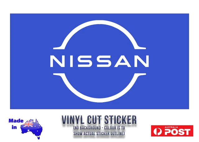 NISSAN NEW LOGO Gloss WHITE Vinyl Cut Decal Sticker JDM FREE POST ...