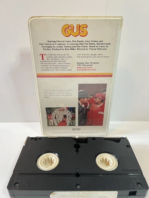 WALT DISNEY HOME Video Gus VHS Tape 1976 Don Knotts Edward Asner ...