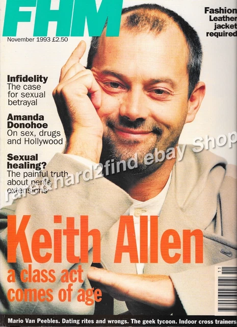 VINTAGE FHM (FOR Him) Magazine KEITH ALLEN Cover November 1993 No 48 ...