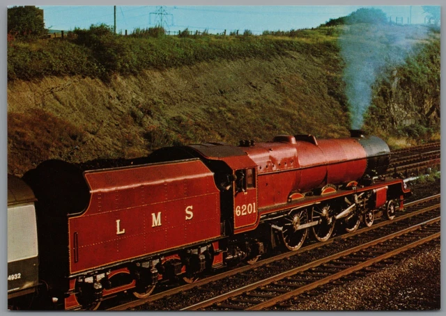 LMS 6201 STEAM Locomotive Princess Elizabeth Railway Postcard £3.00 ...