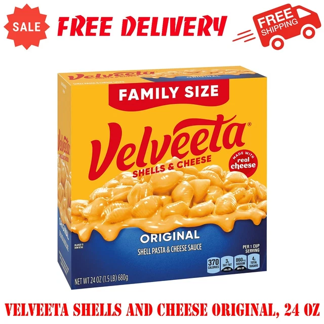 VELVEETA SHELLS AND Cheese Original Macaroni And Cheese Dinner Value ...