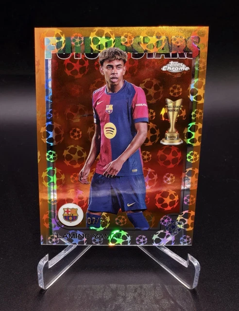 2024/25 TOPPS CHROME UCC Logofractor Lamine Yamal Future Stars Orange ...