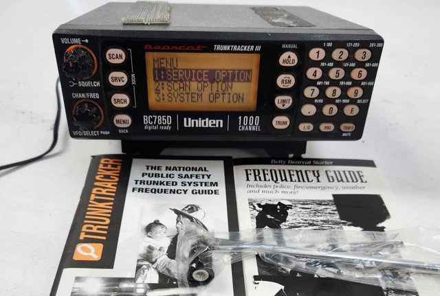 ESCÁNER UNIDEN BEARCAT BC785D TrunkTracker III 1000 canales con fuente ...