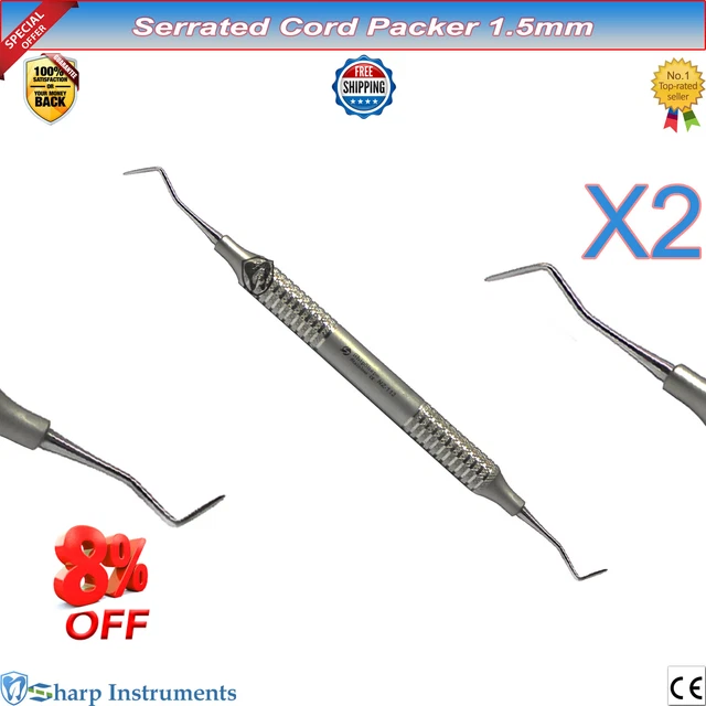 1.5MM CORD PACKER Gingival Retraction Atraumatic Placement Dental ...