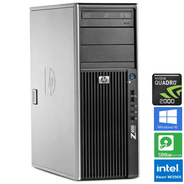 HP Z400 WORKSTATION/INTEL Xeon W3565 3.20Ghz/24 Gb /Quadro 2000 /Win 10 ...