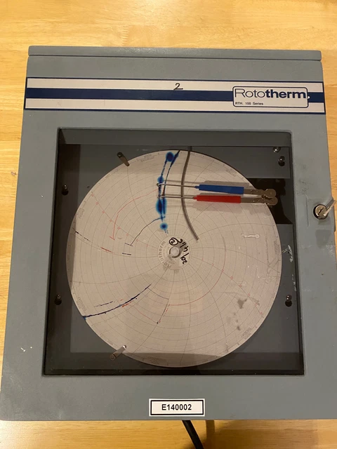 ROTOTHERM RTH 100 series chart recorder.collectable,rare,vintage,chart ...