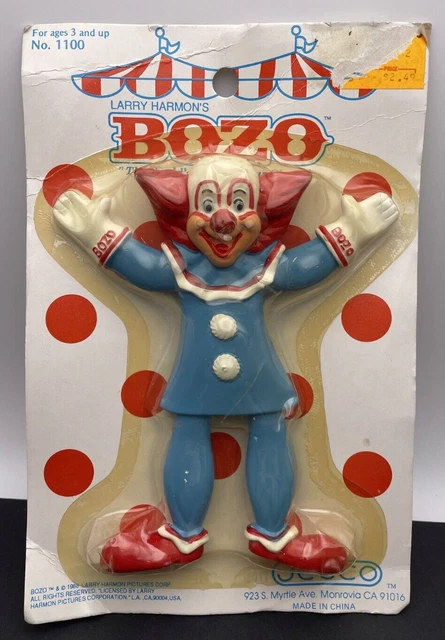 BOZO THE CLOWN Vtg. 1988 Bendable Bendy Figure Larry Harmon NOS Jesco 6 ...