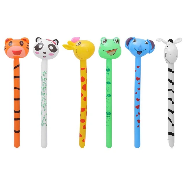 SAFARI ANIMAL INFLATABLES On a Stick Animals Sticks Balloons ...