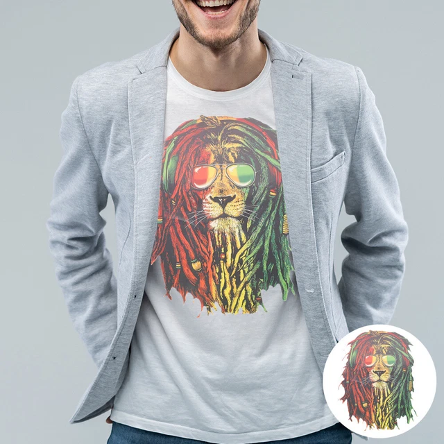 HEAT TRANSFER DECAL Iron On Transfer Lion Iron on Patch Clothes Patch ...