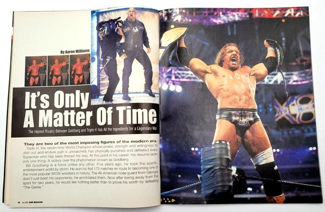 WWE RAW MAGAZINE June 2003 Sable Cover Goldberg Triple H £18.22 ...