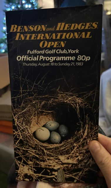 BENSON & HEDGES International Open Golf Programme 1983 £7.99 - PicClick UK
